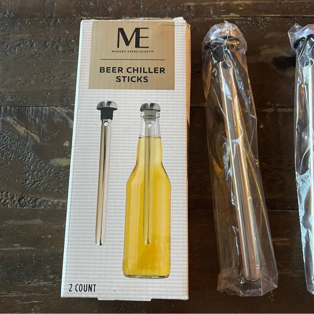 Other | Nwt Drink Cooler Stick Me Modern Expressions Beer Chiller ...